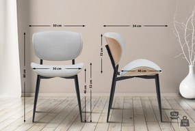 Konferenční židle Enid látka – přírodní/krémová