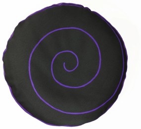 S radostí - vlastní výroba Meditační podsedák se spirálou - fialový Velikost: ∅40 x v12 cm
