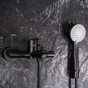 Rea Ontario, vanová baterie s ruční sprchovou soupravou, černá matná, REA-B5512