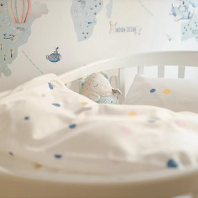 MARIELI Twister - Dětský povlak na polštář z bavlněného saténu s puntíky Velikost polštáře: 40 x 60 cm