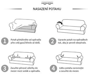 4Home Napínací potah na dvojkřeslo Nature, 145 - 185 cm