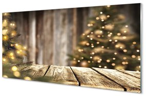 akrylový obraz Desky vánoční stromky 100x50 cm