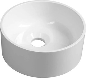 Sapho - Umývátko na desku, průměr 25 cm, bez přepadu, bílá SA250