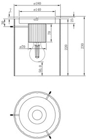 Globo 15904DA - Stropní svítidlo TULIVAR 1xE27/40W/230V pr. 18 cm hnědá