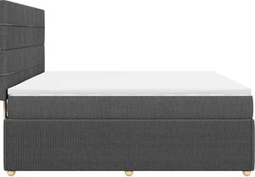 Box spring postel s matrací tmavě šedá 180x200 cm textil 3294436