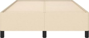 Rám postele bez matrací krémově 120x190 cm textil 3269636