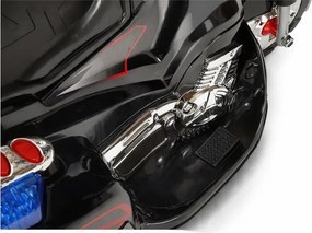 LEAN CARS Elektrická motorka pro děti HC8051 černá, LED světla a zvuky