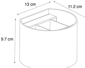 Moderní nástěnná lampa černá kulatá - Edwin