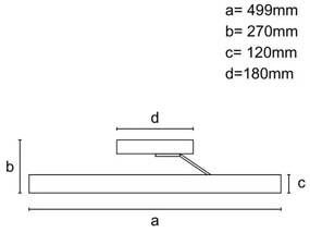 LED Stmívatelný přisazený lustr LED/75W/230V 3000-6500K chrom + dálkové ovládání