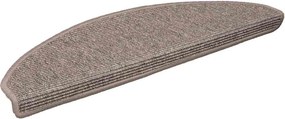 Schodové rohože 15 ks 65 x 21 x 4 cm tmavě béžové, půlkulaté, velké 326902