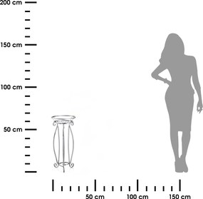 STOJAN NA KVĚTINÁČ SHANU 62X28 CM STŘÍBRNÁ