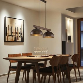 TK Lighting Hnědý závěsný lustr Oslo pro žárovku 2x E27 TK4507