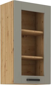 Kuchyňská skříňka LUNA 40 GS-90 1F korpus: dub artisan, barva dvířek: světle šedá CLAY
