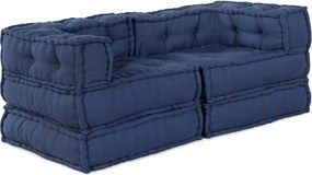 Modulová pohovka 2 ks Textil Indigo 140 x 70 x 56 cm 3315086