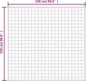 Zátěžová deka světle krémová 220 x 230 cm 15 kg textil 3154827
