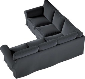 Potah na pohovku IKEA  Ektorp rohová barva šedá látka sametová