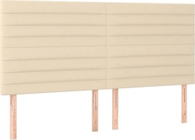 Box spring postel s matrací krémová 160x200 cm textil 3136690
