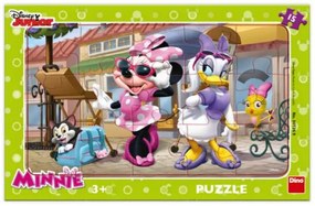 Dino deskové puzzle 15 dílků - Minnie na Montmartru