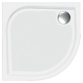 A-Interiéry Sprchová vanička z litého mramoru - čtvrtkruh Noris HR 100 (100x100x3 | R 55 cm)