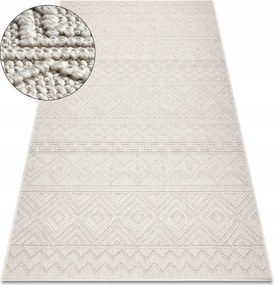 Koberec Plochý Tkaný Jersey Romby Boho krém sisal outdoor smyčka 240x330 cm