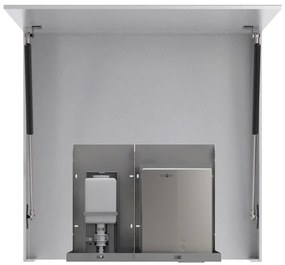 NOFER BASIC zrcadlová skříňka 1000 mm s automatickým dávkovačem mýdla a senzorovým osoušečem rukou - MUM000122