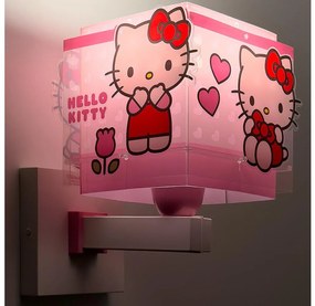 Dalber 73269 - Dětská nástěnná lampa HELLO KITTY 1xE27/15W/230V růžová