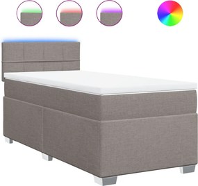 Box spring postel s matrací taupe 80x200 cm textil 3288019