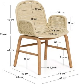 Béžová zahradní židle Alipa – Kave Home