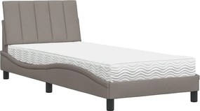 Postel s matrací Hanko taupe 90 x 190 cm textil 3310500