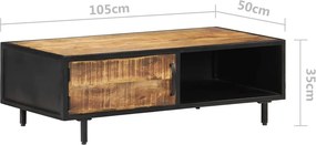 Konferenční stolek 105 x 50 x 35 cm hrubé mangovníkové dřevo 288471