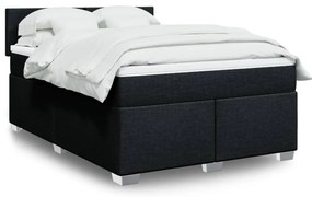Box spring postel s matrací černá 140x200 cm textil 3288206