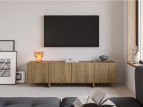 TV stolek v dekoru dubu v přírodní barvě 180x55x35 cm Volia – Marckeric