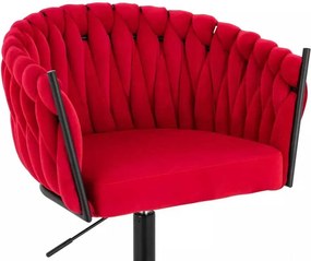 LuxuryForm DESIGN Židle NORDEN VELUR na černém talíři - červená