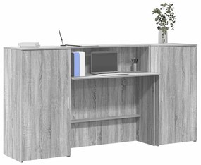 Recepční stůl hnědý dub 200x50x103,5 cm kompozitní dřevo 3324219