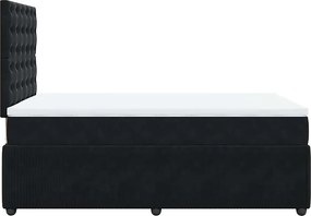 Box spring postel s matrací černá 120 x 190 cm samet 3292300