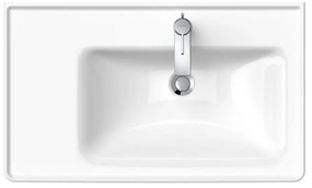 Duravit D-Neo - Umyvadlo do nábytku asymetrické 800 x 480 mm, umyvadlo vpravo, bílá 2370800000