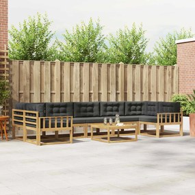 Venkovní pohovková souprava 6 ks Bílá a antracitová 3386196