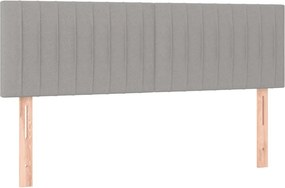 Box spring postel s matrací světle šedá 140 x 200 cm textil 3140777