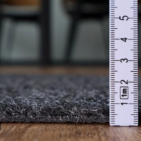 Betap, Metrážový koberec Primo Gel 78 antracit, zátěžový, na míru, šíře 4m, šedá, guma (gel - protiskluzový), chodba / předsíň