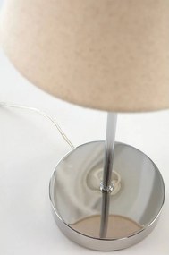 Béžová/v leskle stříbrné barvě látková stolní lampa (výška 39 cm) Lasse – Jotex