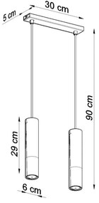 Sollux SL.0953 - Lustr na lanku LOOPEZ 2xGU10/10W/230V černá/zlatá