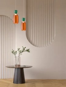 LED zlato-oranžový designový lustr Pluma