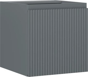 Mexen Rivel, koupelnová skříňka 45 cm, 1 dvířka, s drážkami, grafitová matná, 91A21-04547-1-BF66