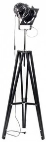 T-BIS Černá retro lampa trojnožka REFLEKTOR Black
