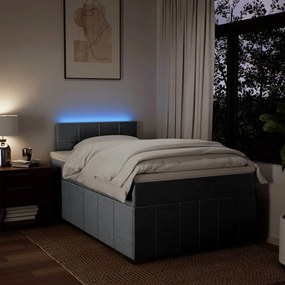 Box spring postel s matrací světle šedá 120x190 cm textil 3289307