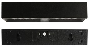 Exteriérové ​​solární nástěnné LED svítidlo Brick, 1x LED 6w, černá, pohybový senzor