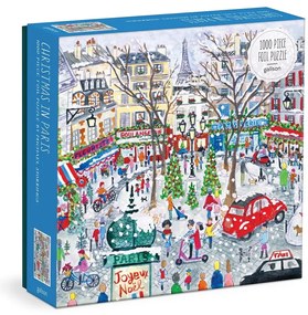 Galison Fóliové puzzle Michael Storrings Vánoční Paříž 1000 dílků