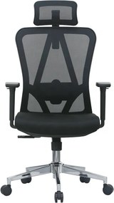 ERGODO Ergonomická kancelářská židle VERTON - černá síťovina / nosnost 150 kg