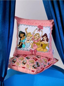 Sinsay - Bavlněné povlaky na polštáře Disney Princess 2 pack - růžová