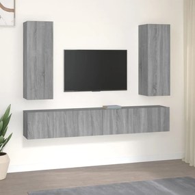 5dílný set TV skříněk šedý sonoma kompozitní dřevo 3120210